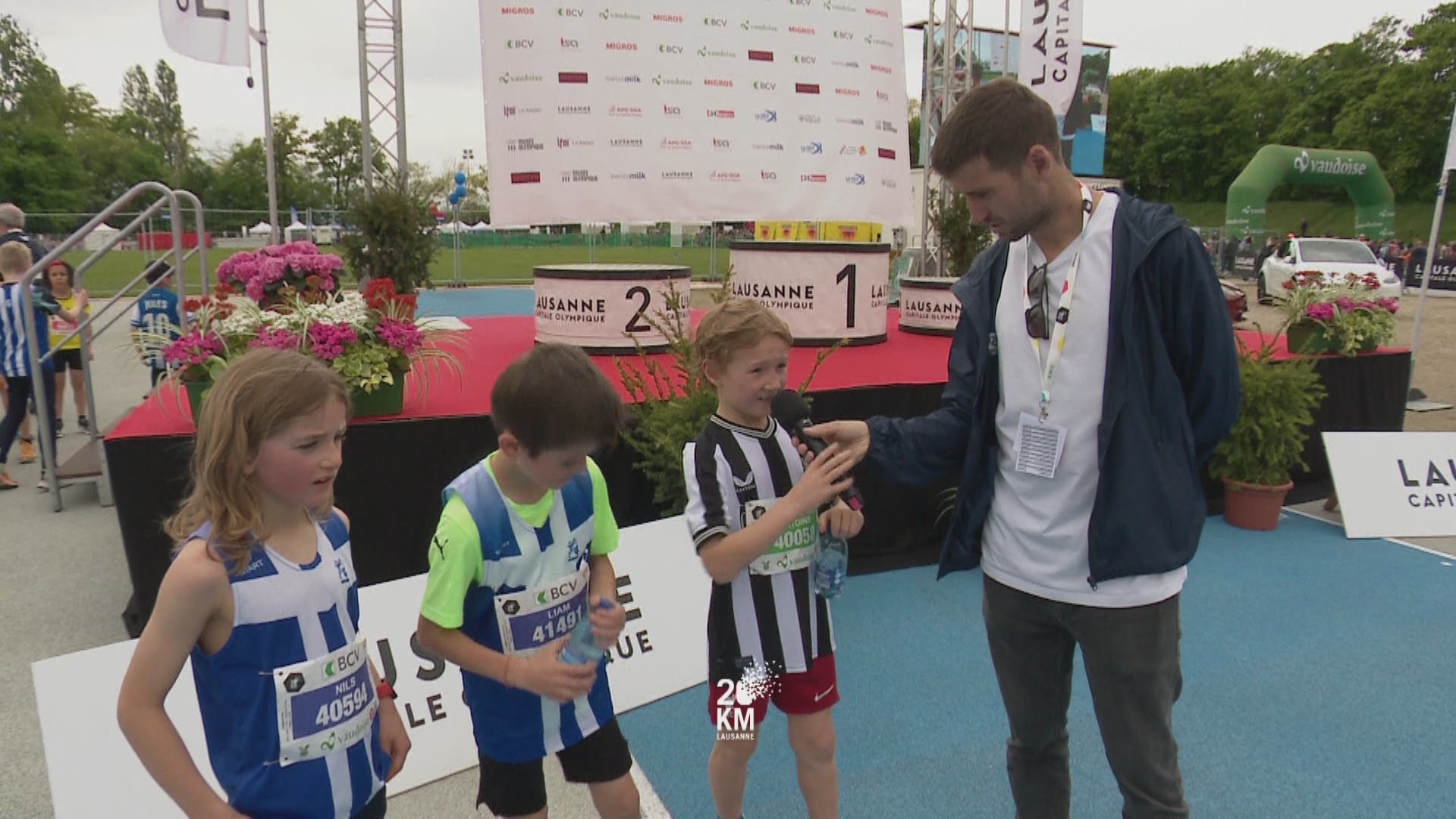 Course des enfants 2km - 20 km de Lausanne - La Télé